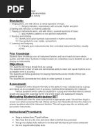 Lesson Plan For Learning A Musical Instrument | PDF | Musical ...