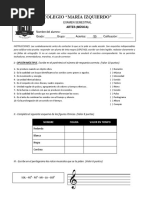 Examen Diagnostico de Musica | PDF | Clave | Acorde (Música)