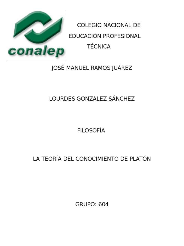 Teoria Del Conocimiento de Platon | PDF | Platón | Conocimiento