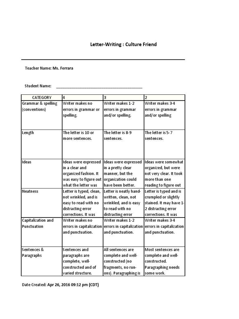 Myrubric | PDF | Language Mechanics | Text