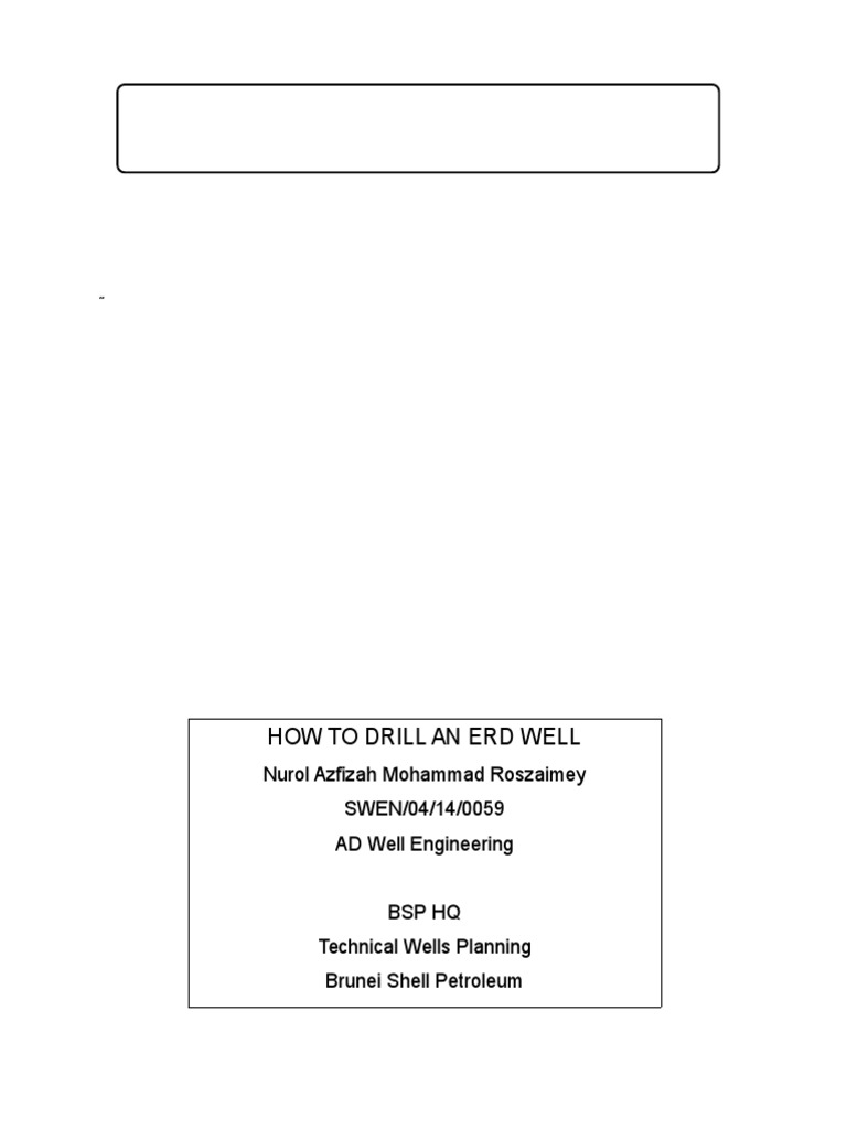 How To Drill An ERD Well | PDF | Drilling Rig | Casing (Borehole)
