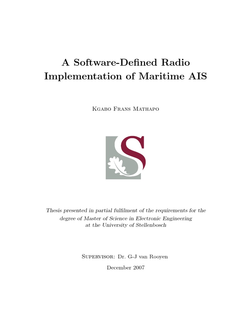 A Software-Defined Radio Implementation of Maritime AIS | PDF | Software Defined Radio | Channel ...