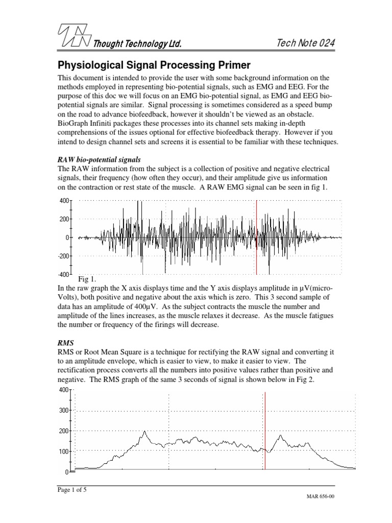 Physiological Signal Processing Primer: Thought Technology LTD | PDF ...