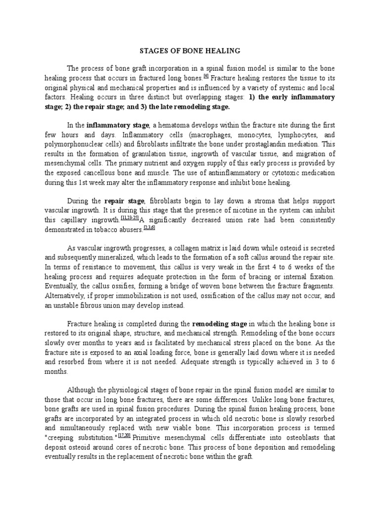 Stages of Bone Healing | Bone | Healing