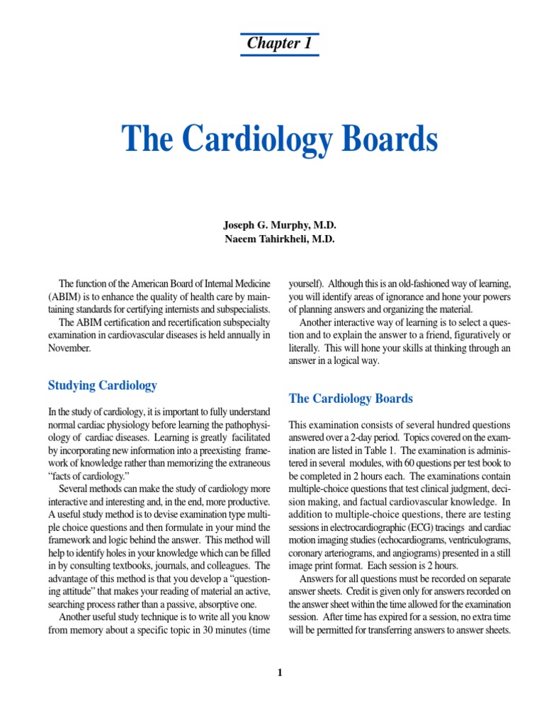 Cardiology Board | PDF | Heart Valve | Heart