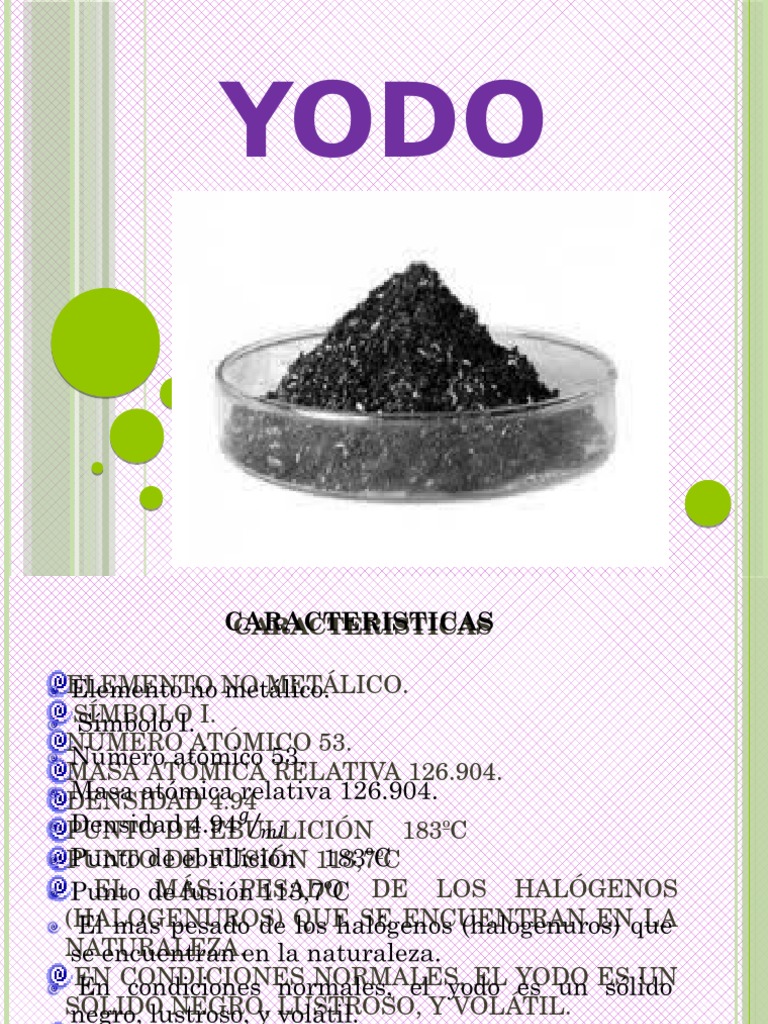 Exposicion Del Yodo | PDF | Yodo | Átomos