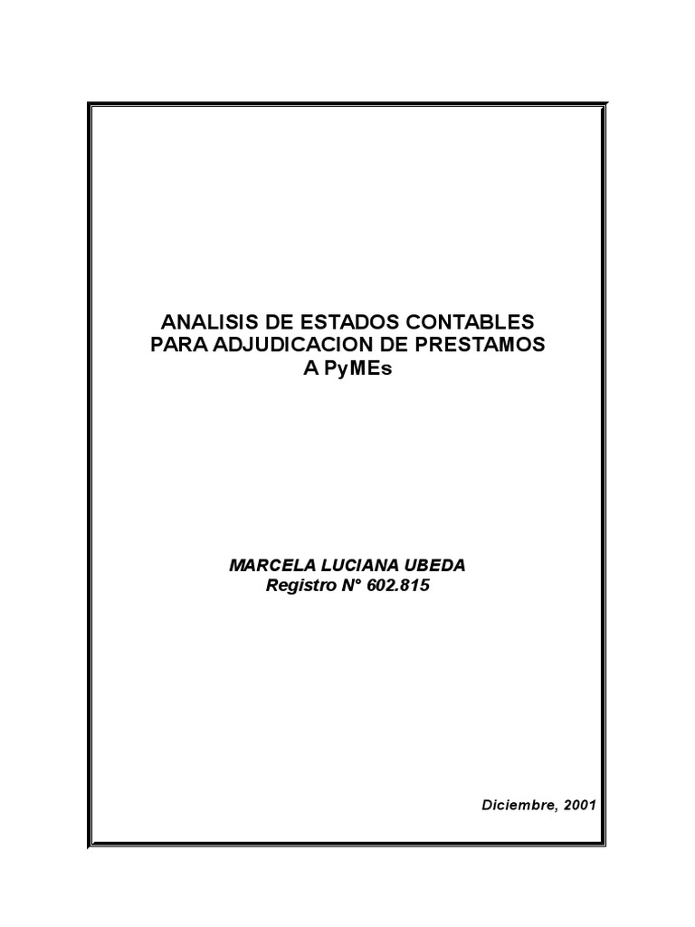 Análisis de Estados Contables | PDF