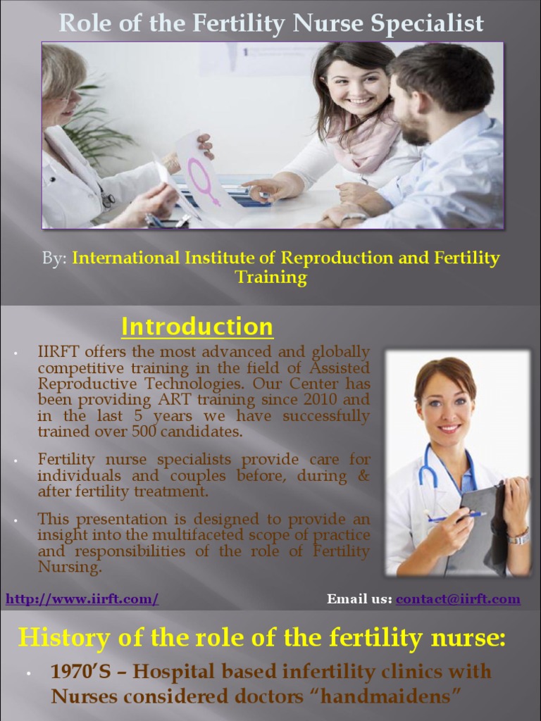 Role of Fertility Nurse Training | PDF | In Vitro Fertilisation ...