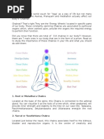 Asanas For The Chakra System | PDF | Chakra | Asana