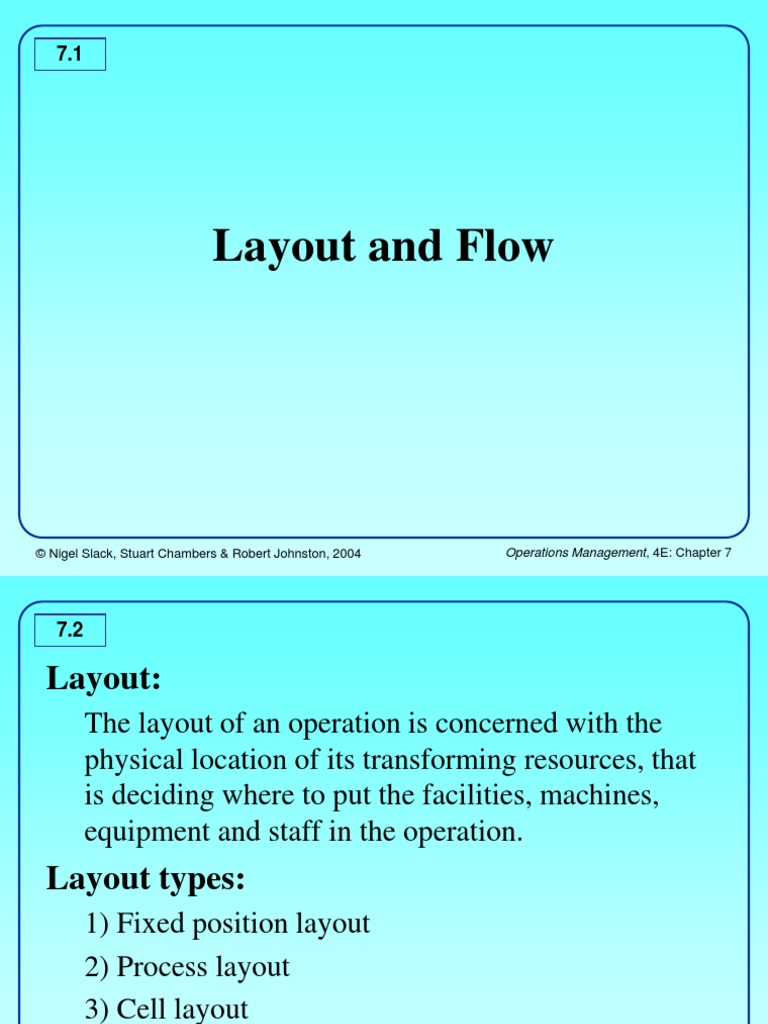 Layout and Flow | PDF | Operations Management | Scheduling (Production ...