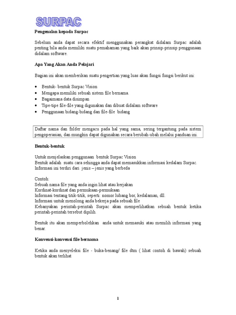 Belajar Surpac (Basics) | PDF