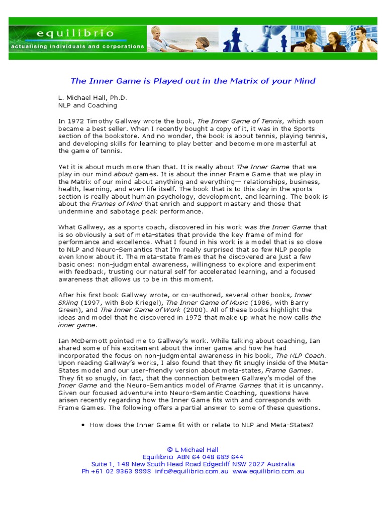 Inner Game | PDF | Attention | Awareness