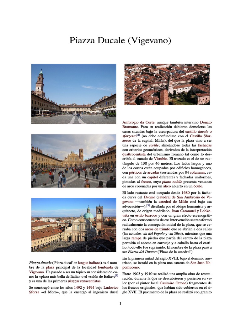 Piazza Ducale (Vigevano) | PDF | Licencia Creative Commons | Elementos ...