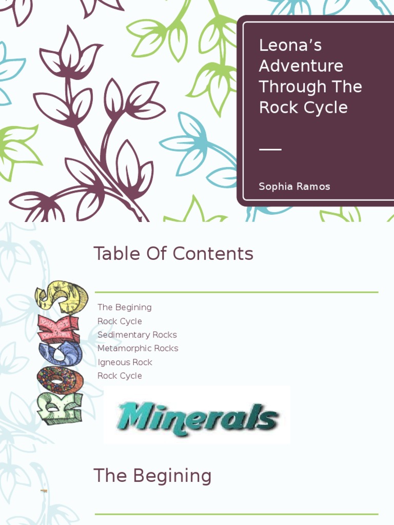 Leona's Journey Through the Rock Cycle | PDF | Science & Mathematics