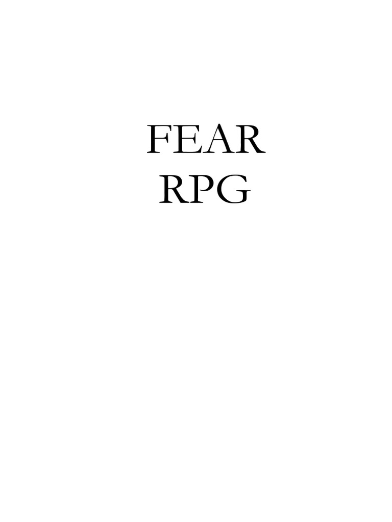 Fear RPG | PDF | Elf (Dungeons & Dragons) | Role Playing Games