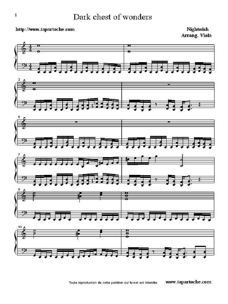 Nightwish - Dark Chest of Wonders | PDF