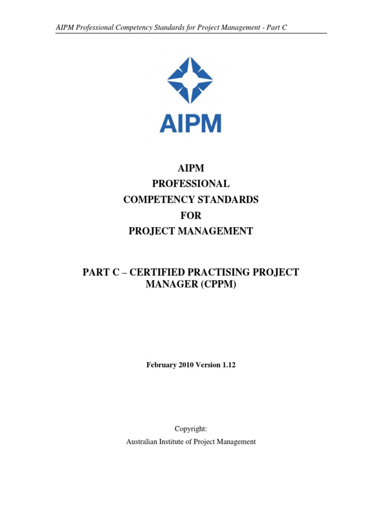AIPM Project Manager Professional Competency Standards | PDF | Project Management | Quality ...