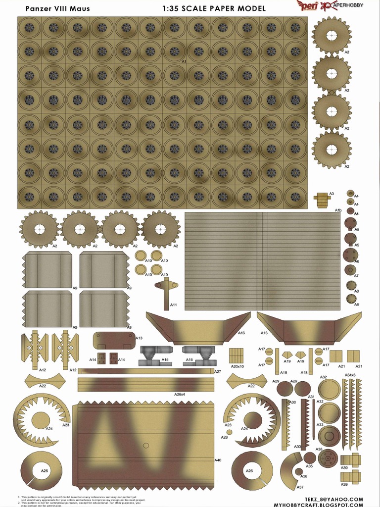 Panzer VIII Maus 1-35 Paper Craft | PDF