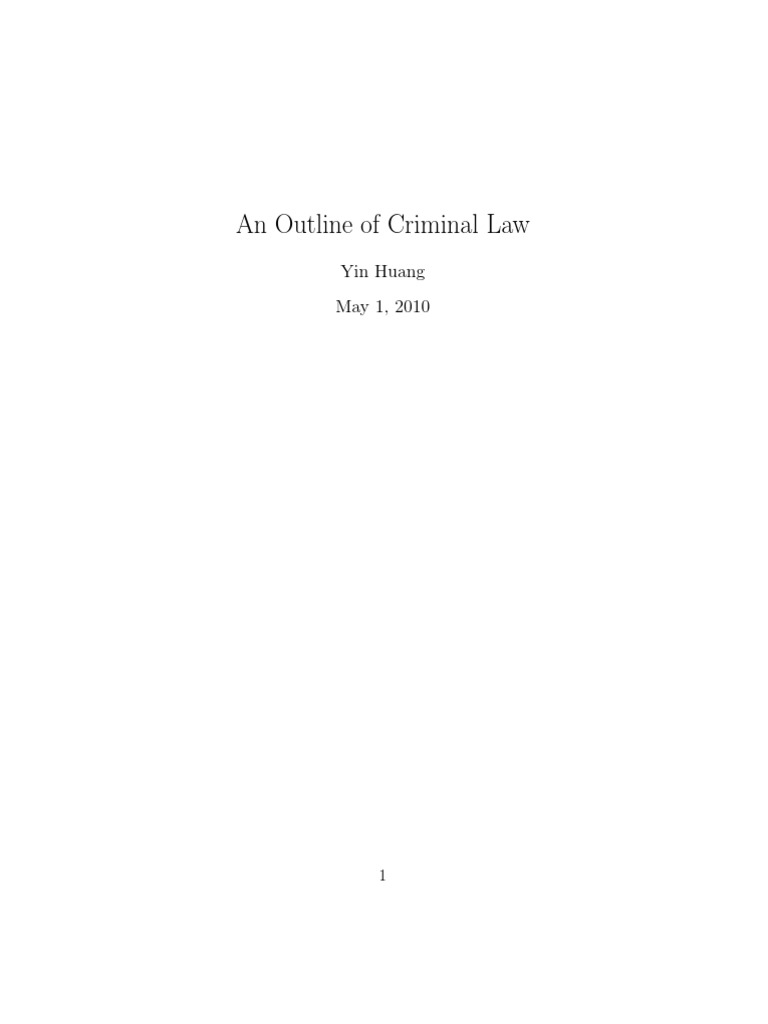 Overview of Criminal Law Principles | PDF | Government | Criminal Law
