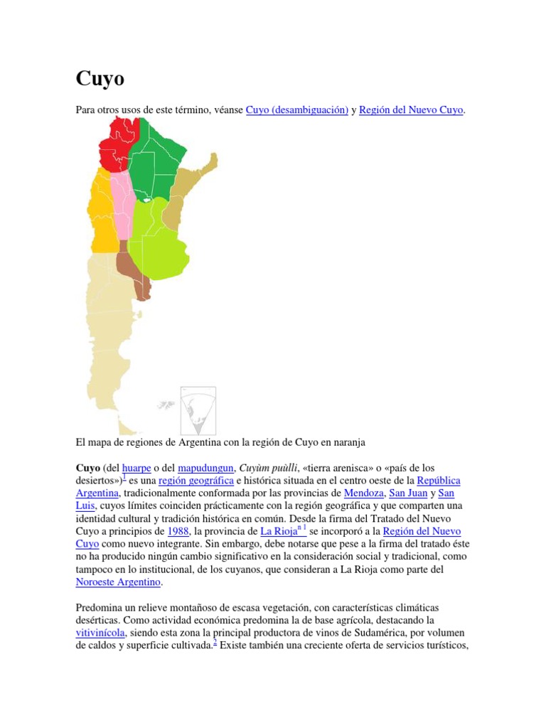 Características de la Región de Cuyo | PDF | Naturaleza
