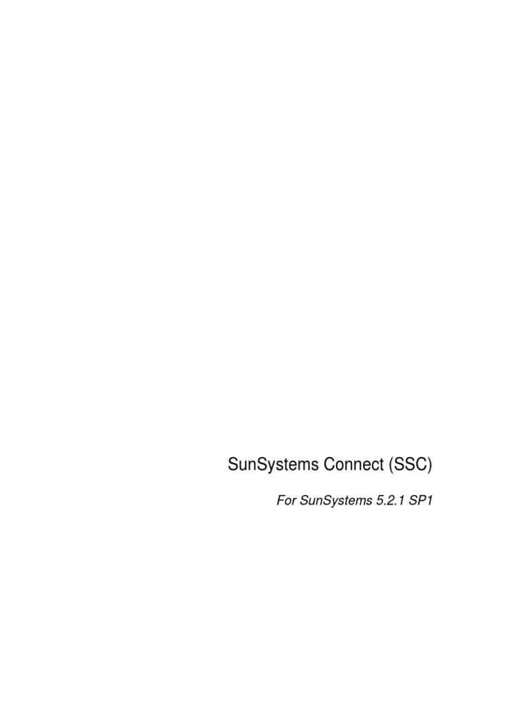 Sunsystems Connect 521 Sp1 | PDF | Soap | Xml