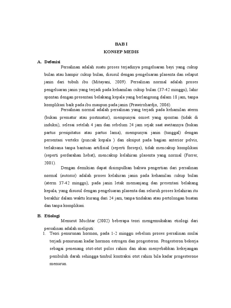 LP Persalinan Normal | PDF