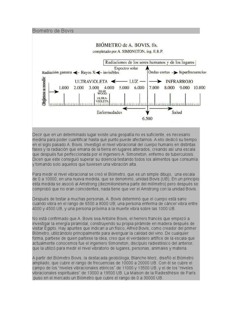 Biometro de Bovis | PDF | Unidades de medida | Medición
