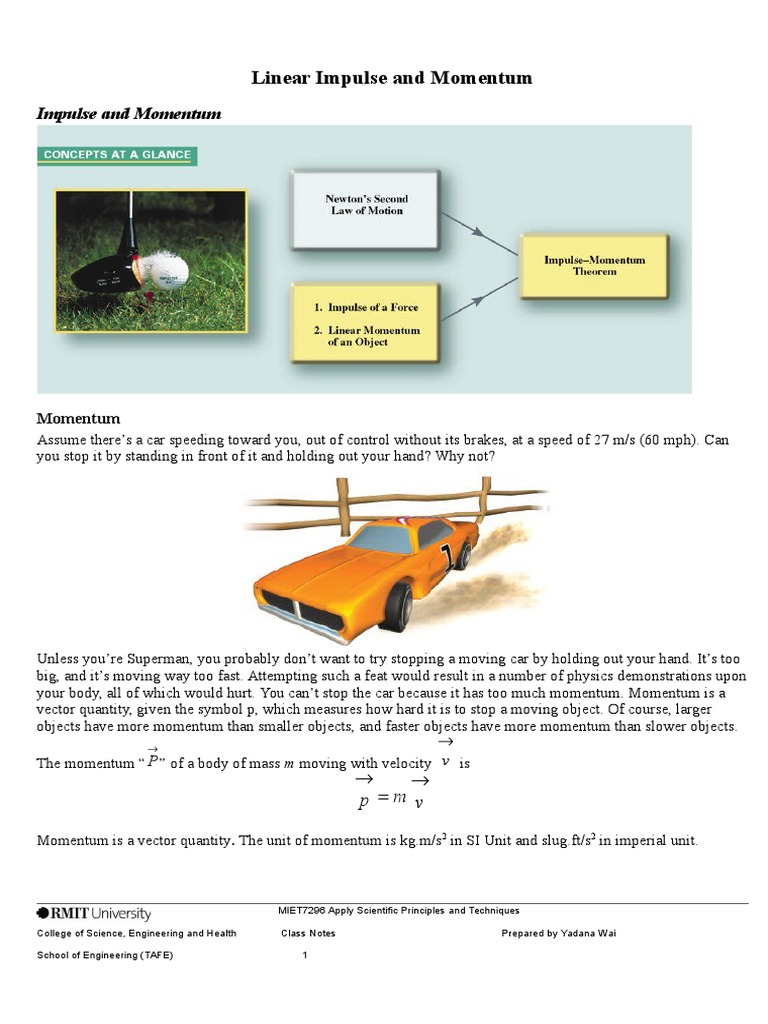 Dynamics (Linear Impulse and Momentum) | PDF | Momentum | Velocity