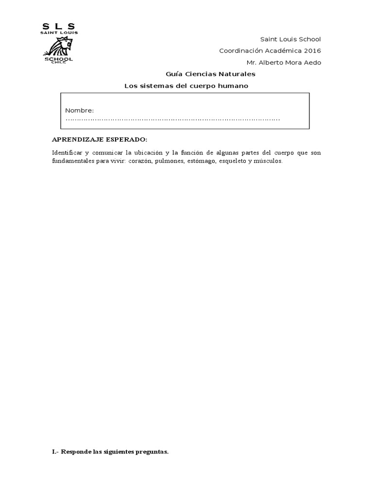 Guía sobre los sistemas del cuerpo humano | PDF