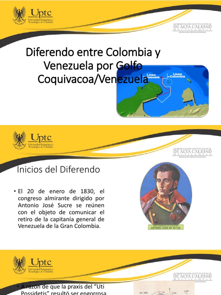 Diferendo Entre Colombia y Venezuela Por Golfo Coquivacoa | PDF ...