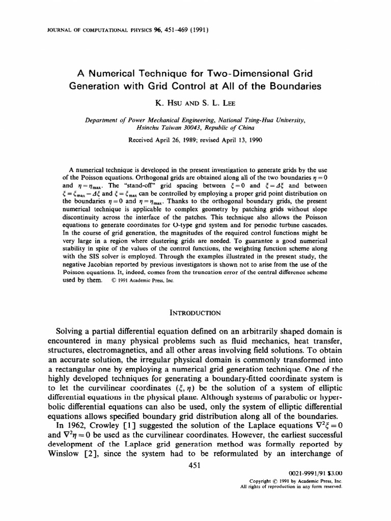 JCP 1991 | PDF | Finite Difference | Numerical Analysis