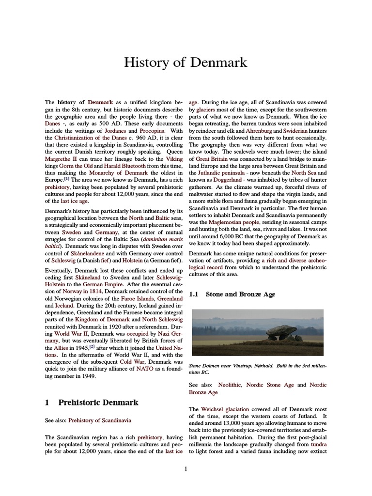History of Denmark | PDF | Denmark | Vikings