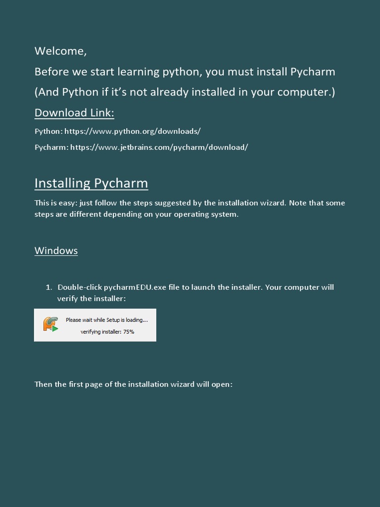 Installing Pycharm | Download Free PDF | Installation (Computer ...