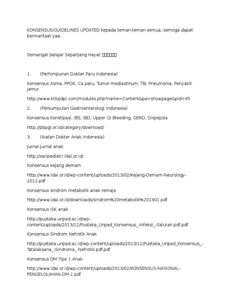Konsensus Guidelines | PDF