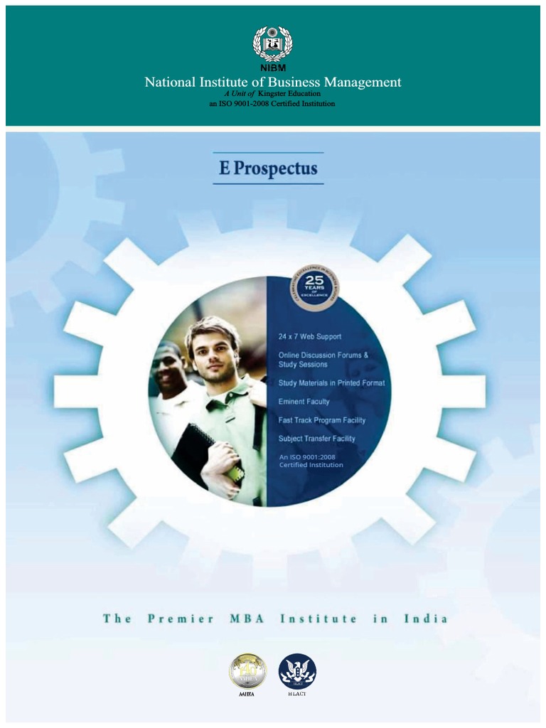 Nibm Prospectus Application Form | PDF | Master Of Business Administration | Fee