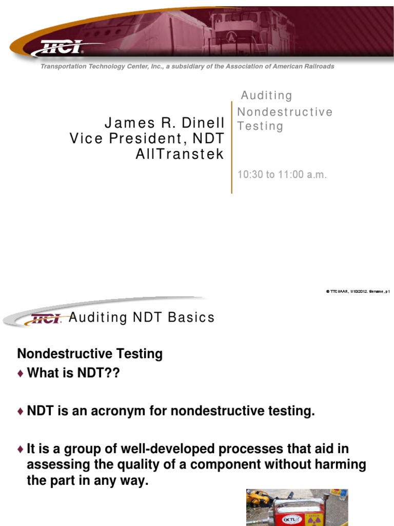 Audit NDT Basics | PDF | Nondestructive Testing | Certification