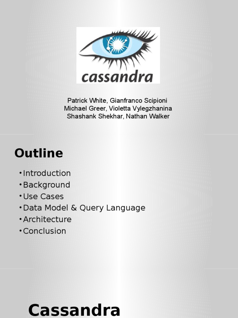 Cassandra Presentation Final | PDF | No Sql | Databases