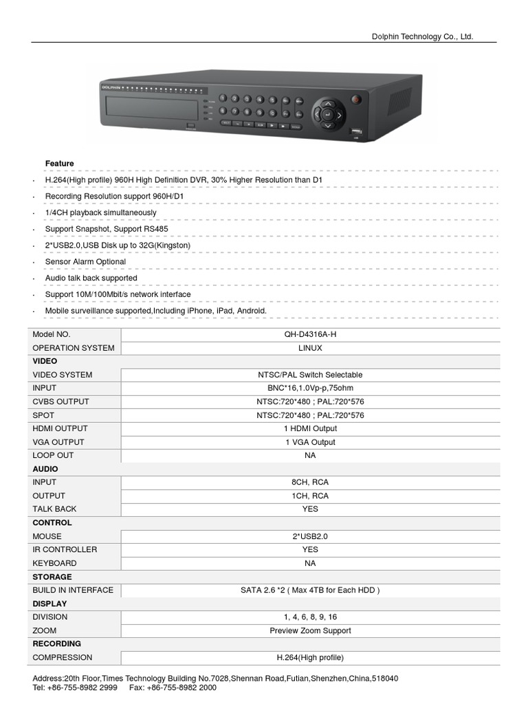 Dolphin DVR | PDF
