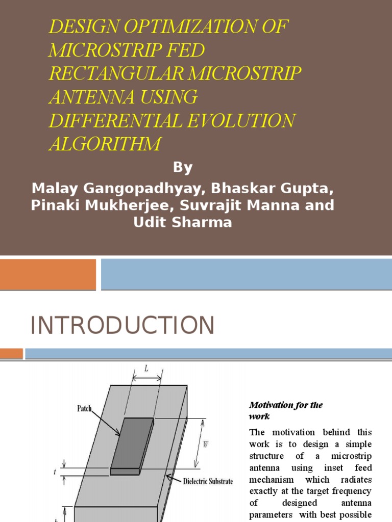Microstrip Antenna ppt | Antenna (Radio) | Wireless