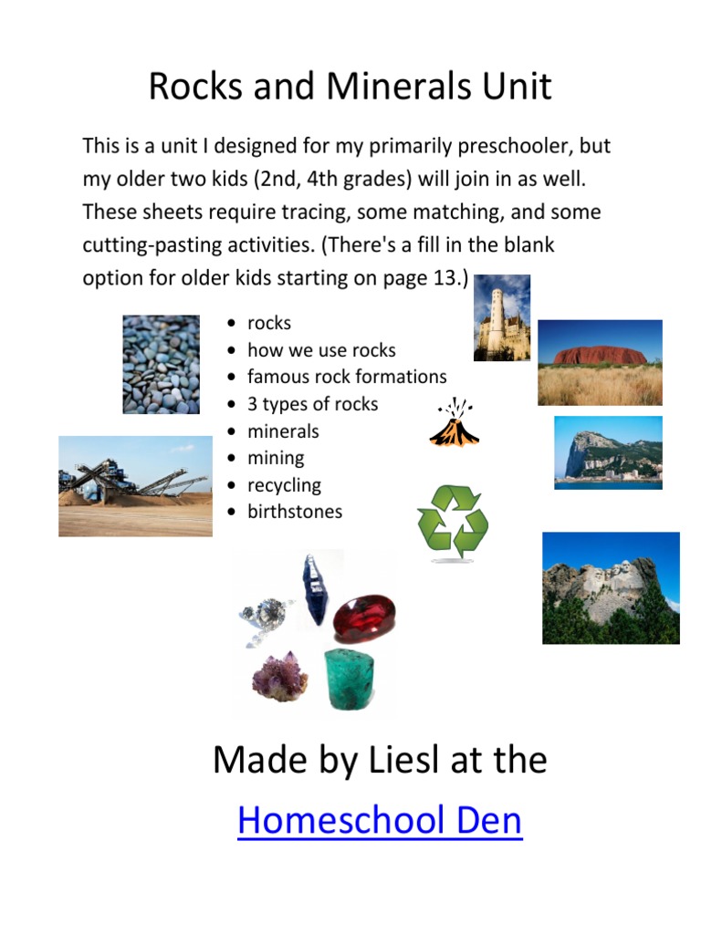 Rocks and Minerals Unit | PDF | Gemstone | Rock (Geology)