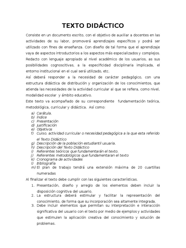 Texto Didáctico | PDF | Pedagogía | Conceptos psicologicos