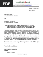 Mfano Wa Risala | PDF