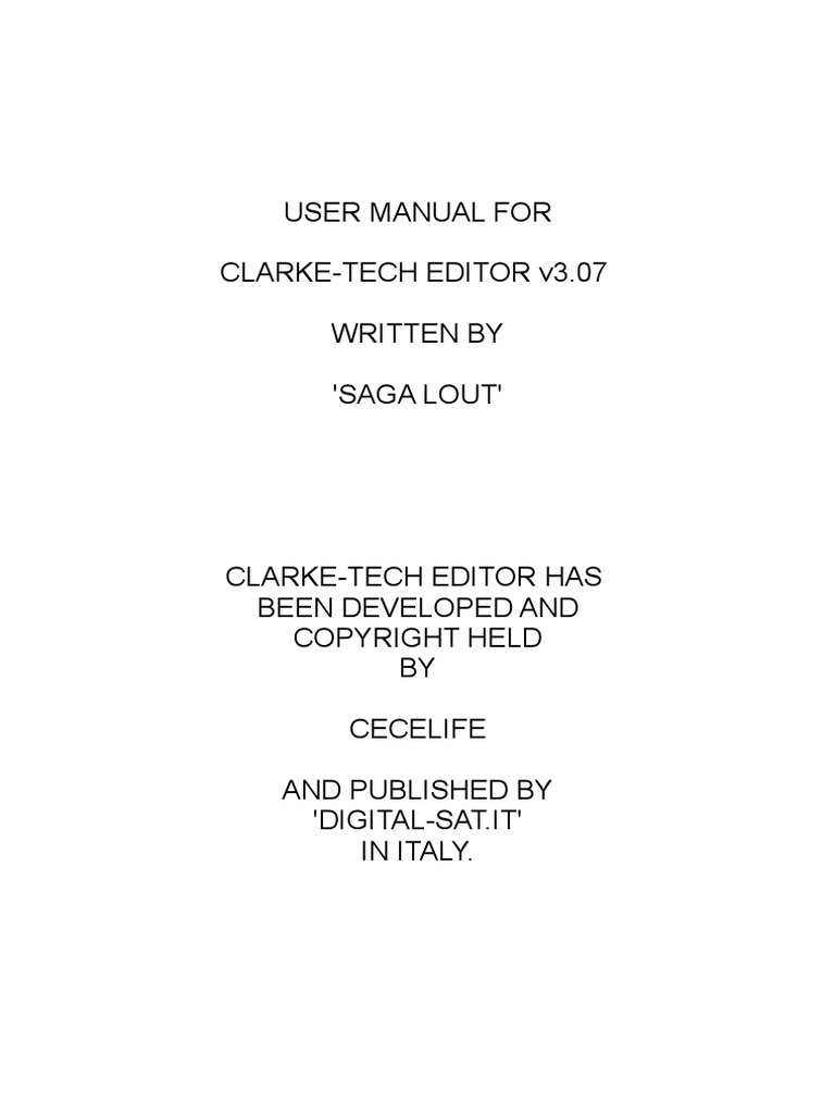 Clarke Tech v1.1 | PDF | Computer Data | Digital Technology