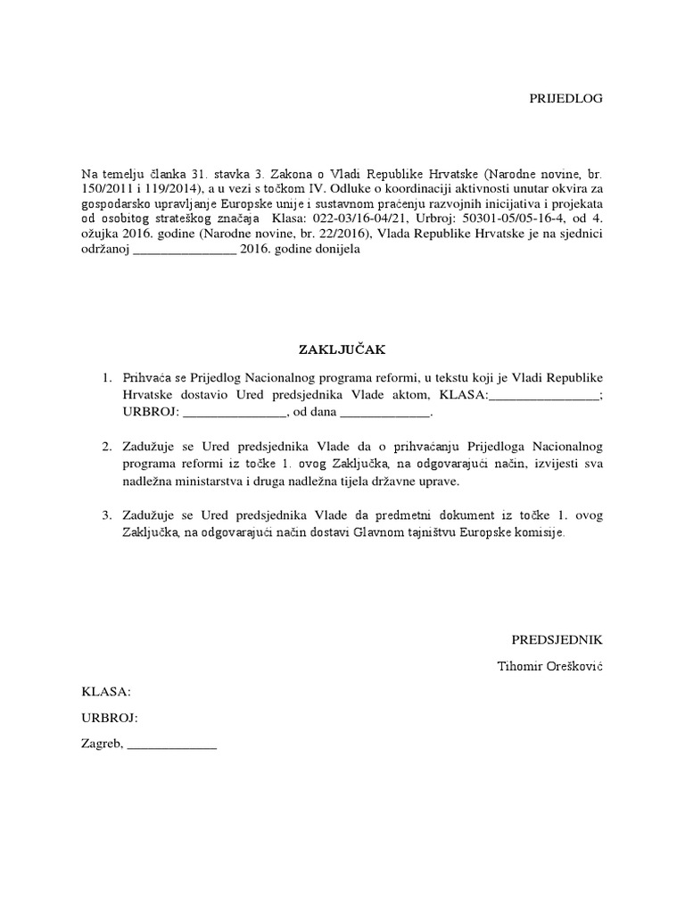 17 - 1a - Reformski Paket Mjera | PDF