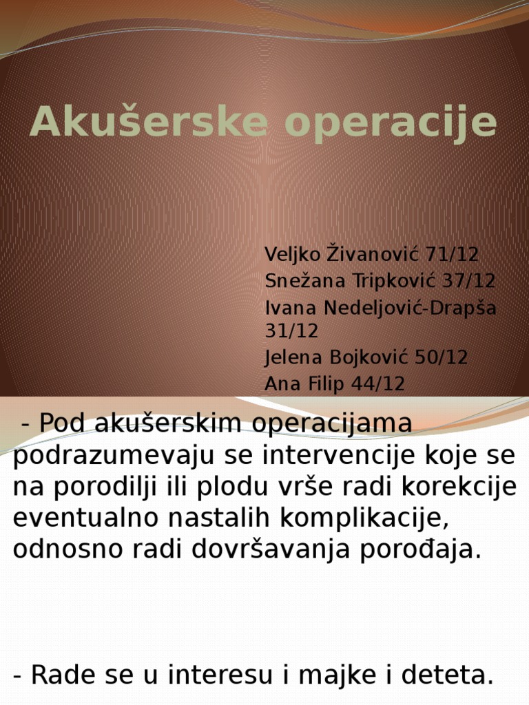 Akušerske Operacije | PDF