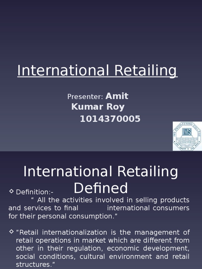 International Retail | PDF | Internationalization | Retail