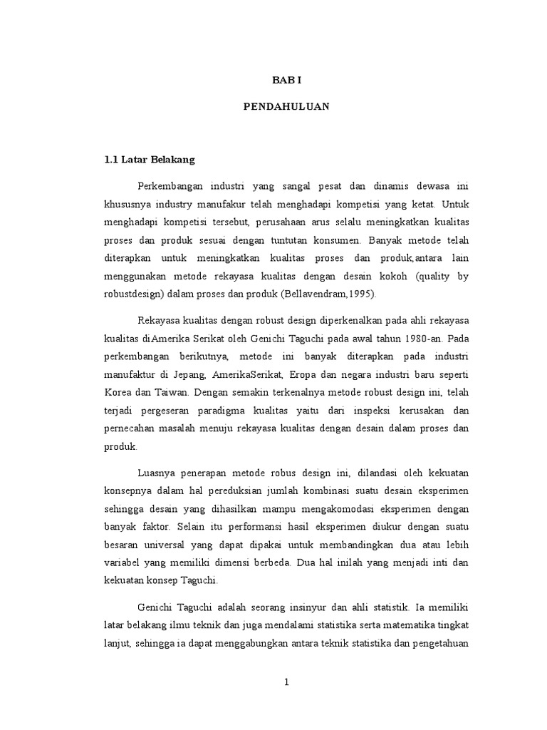 Metode Taguchi Dan Kaizen | PDF
