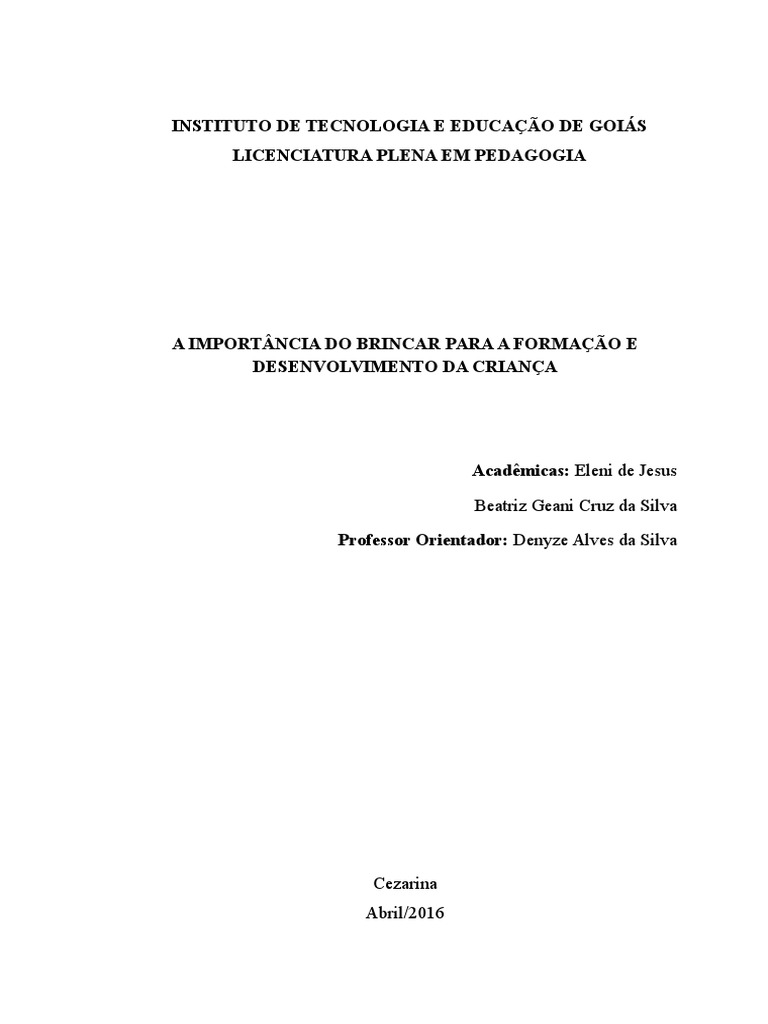 Pré - Projeto TCC | PDF | Pedagogia | Conhecimento