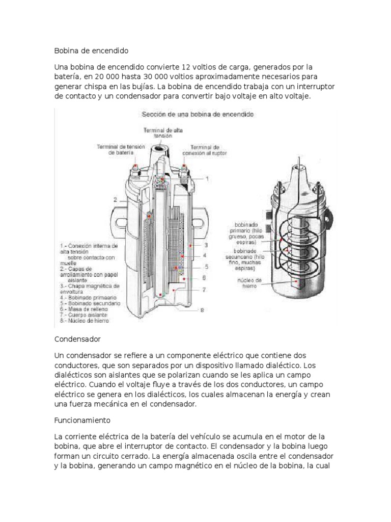 Bobina de Encendido | PDF | Electricidad | Componentes eléctricos