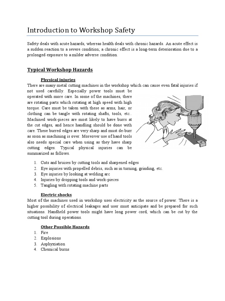 Introduction To Workshop Safety Basics Guide | Personal Protective ...